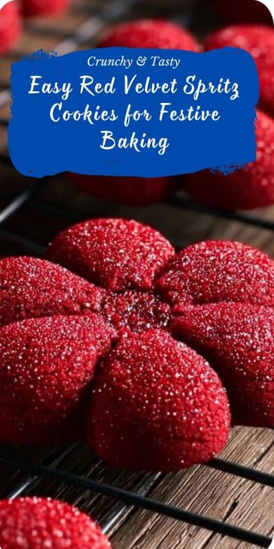 Red Velvet Spritz Cookies - Colorful Festive Treats